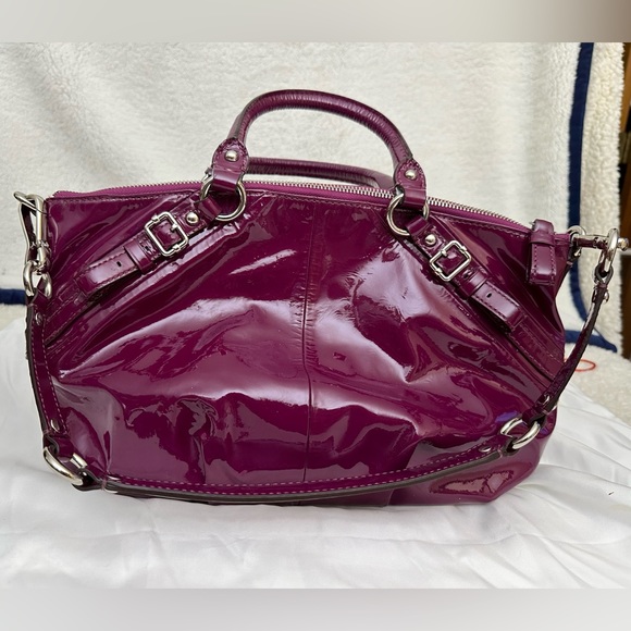 Coach | Bags | Nwt Coach Madison Patent Sophia In Berry | Poshmark